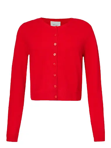 REFORMATION Clara Cashmere Cardigan - Cherry