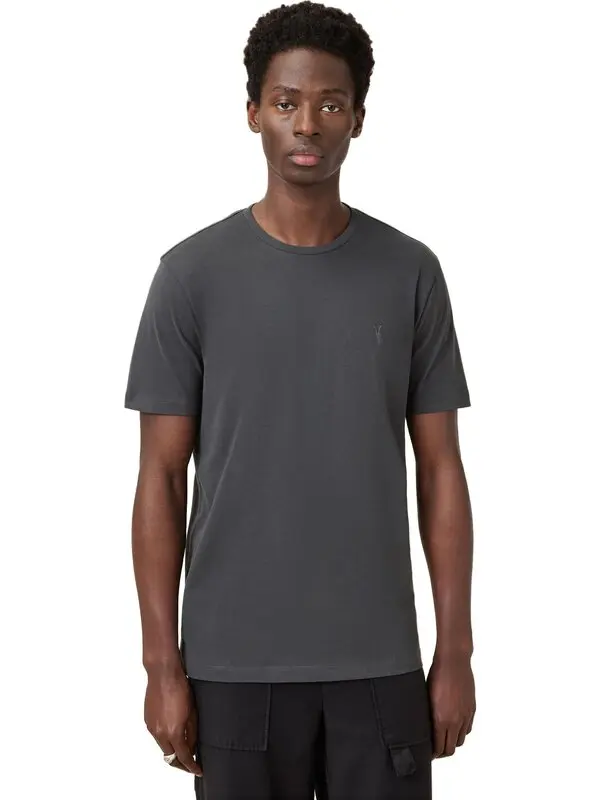 ALLSAINTS Brace Brushed Cotton Crew Neck T-shirt - Carter Grey