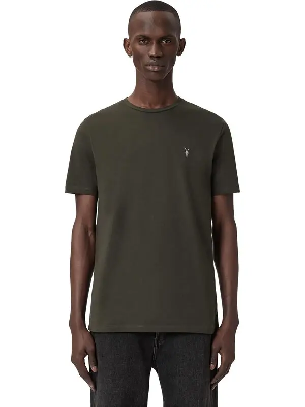 ALLSAINTS Brace Brushed Cotton T-shirts 3 Pack - Green/green/blk