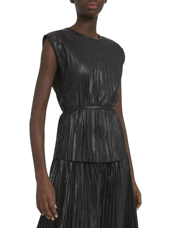Proenza Schouler White Label Lyra Faux-leather Top - Black