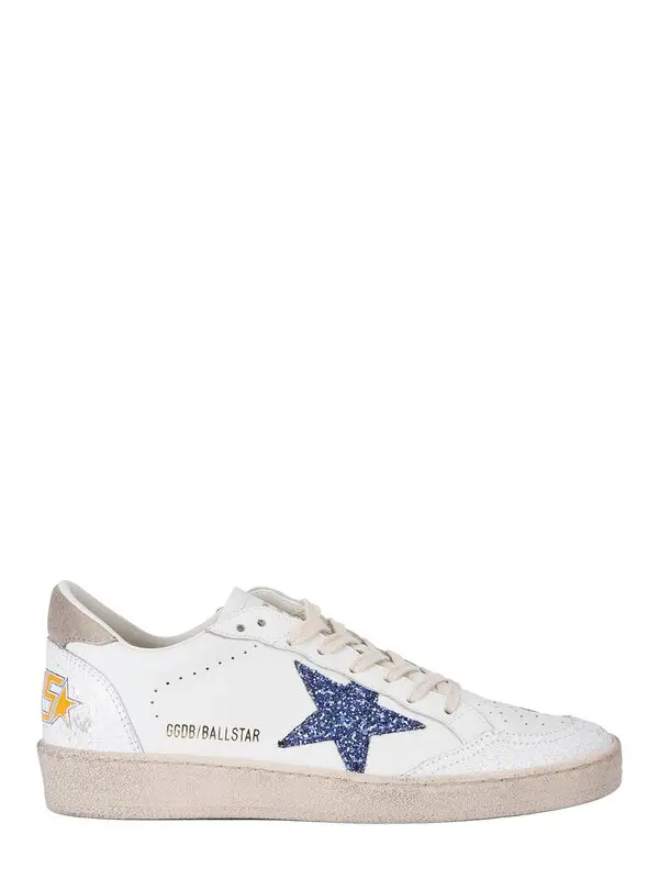 GOLDEN GOOSE Leather Ball Star Sneakers - White