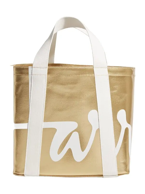 Harrods Mini Cotton Logo Tote Bag - Gold
