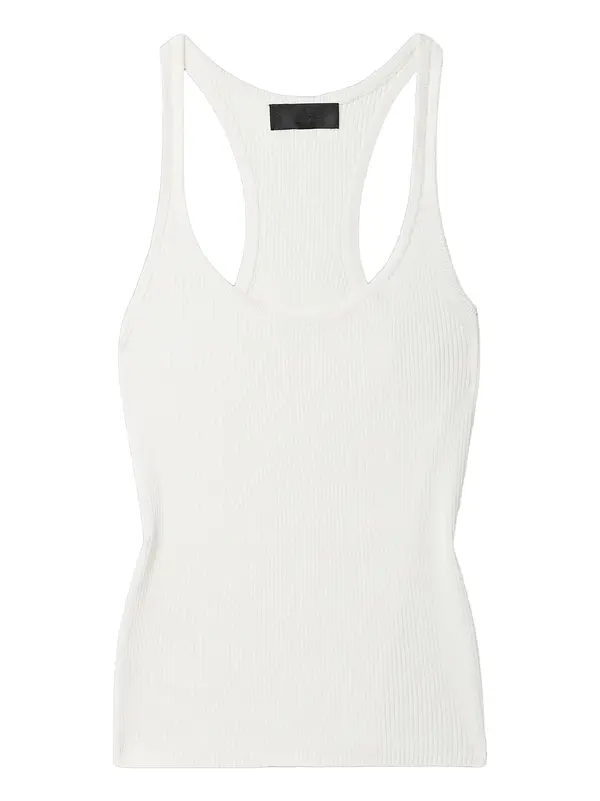 NILI LOTAN Caden Ribbed Tank - Ivory