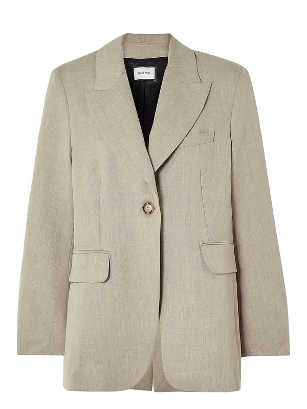 BEARE PARK Wool Blazer - Stone