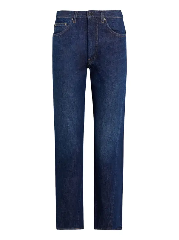 TOTEME Cropped High-rise Straight-leg Jeans - Mid Denim