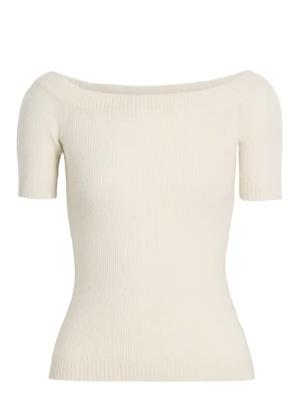 Naadam Ribbed Cashmere Top - Ivory