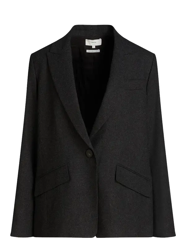 Vince Woven Blazer - Charcoal