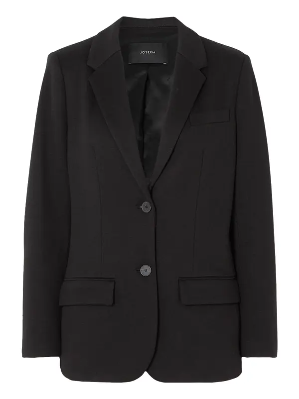 JOSEPH Jackie Woven Blazer - Black