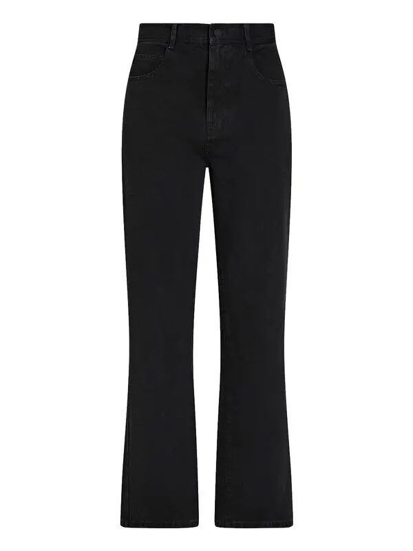 NILI LOTAN High-rise Straight-leg Jeans - Charcoal