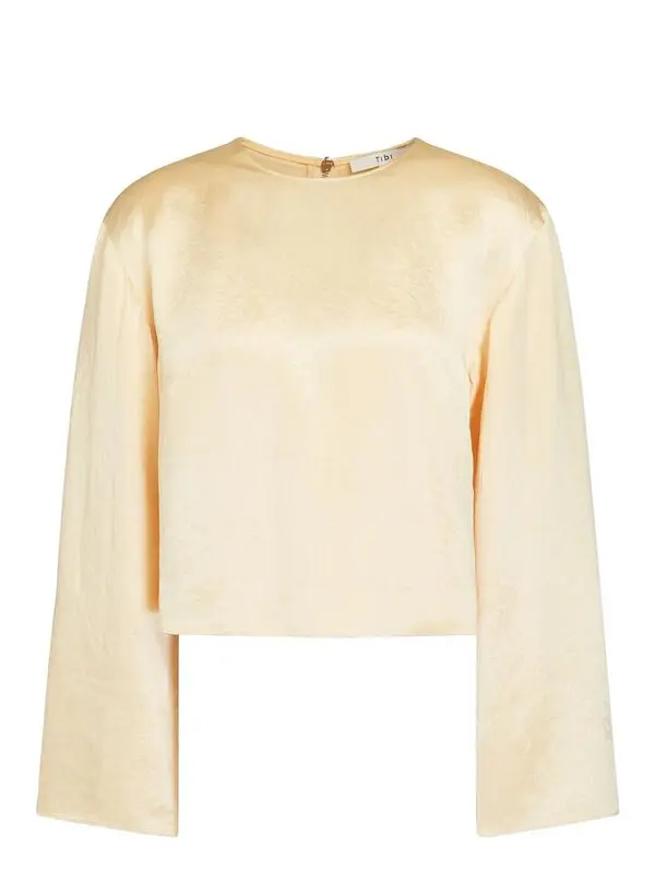 Tibi Satin-twill Top - Yellow