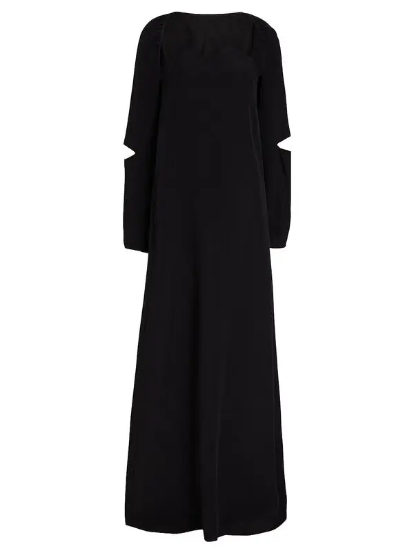 Tibi Strapless Silk-crepe Maxi Dress - Black