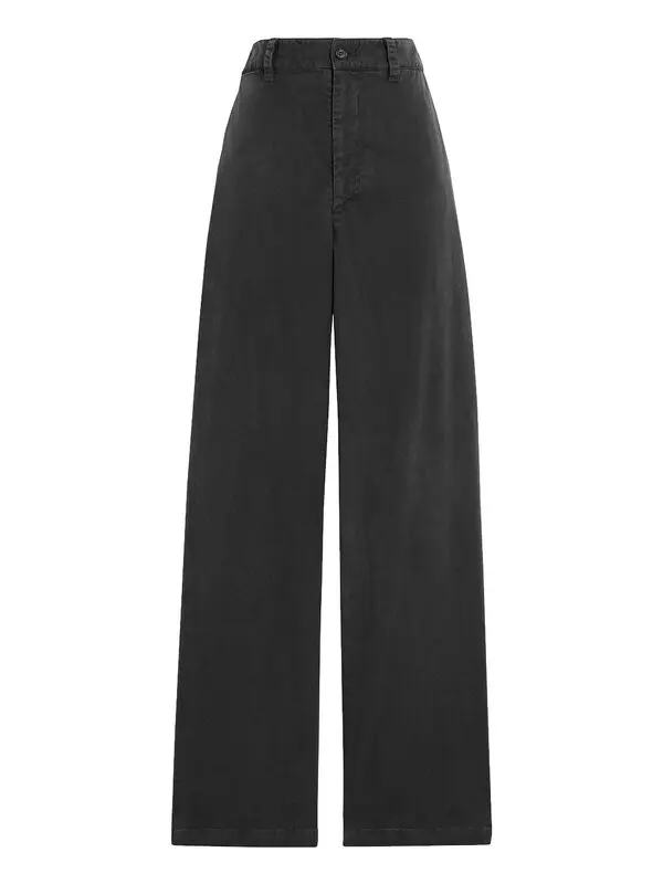 NILI LOTAN Elliot Stretch-cotton Twill Straight-leg Pants - Charcoal