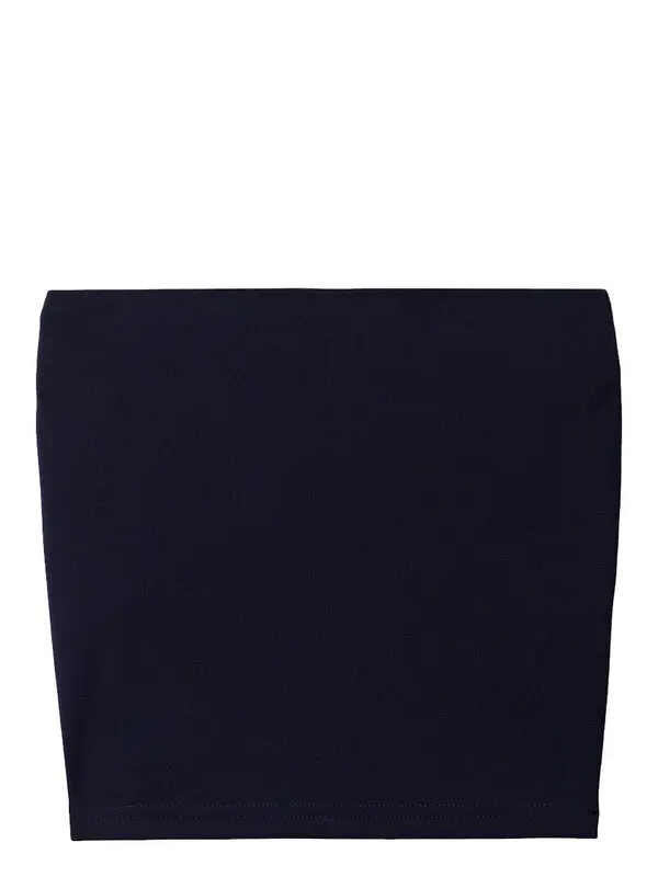 Tibi Harlow Cropped Strapless Top - Navy