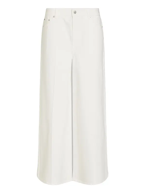 Tibi High-rise Wide-leg Jeans - White