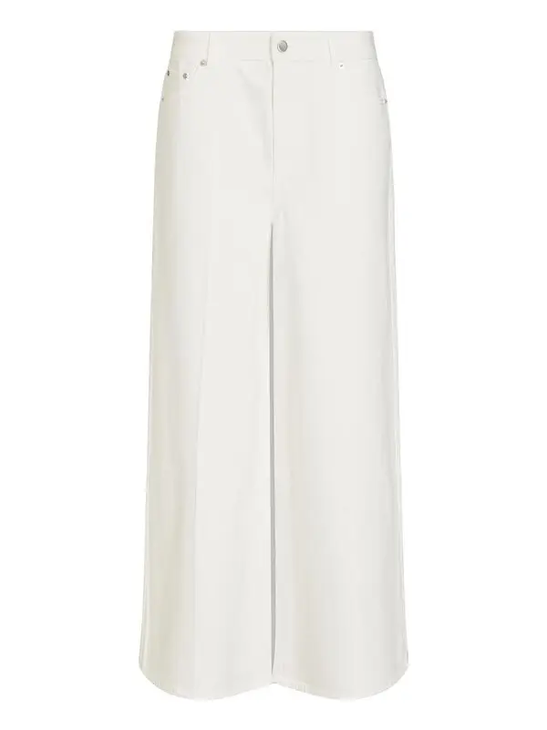 Tibi High-rise Wide-leg Jeans - White
