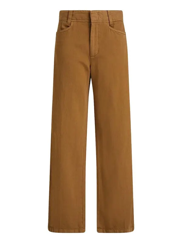 Vince Cotton, Lyocell And Linen-blend Twill Pants - Light Brown