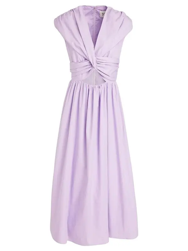 Tove Carine Twist-front Midi Dress - Lilac