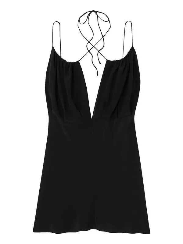 TOTEME Tie-detailed Silk Camisole - Black