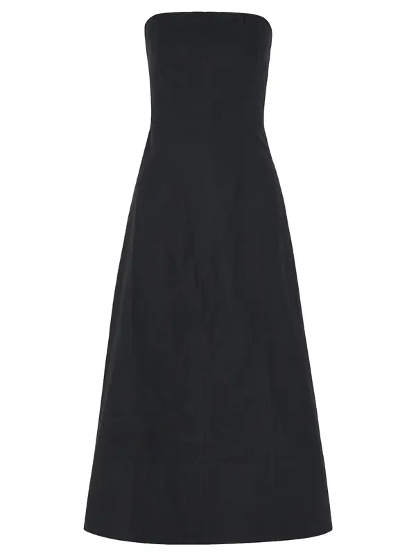 APIECE APART Strapless Cotton Maxi Dress - Black