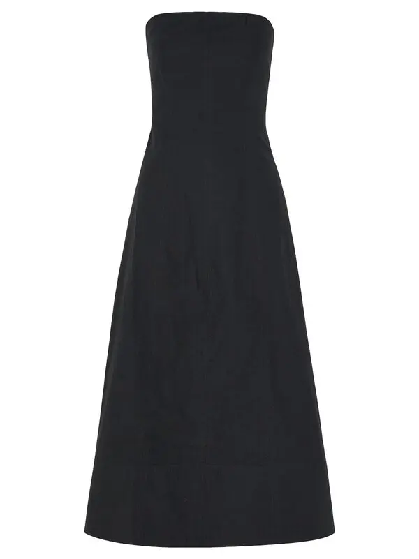 APIECE APART Strapless Cotton Maxi Dress - Black