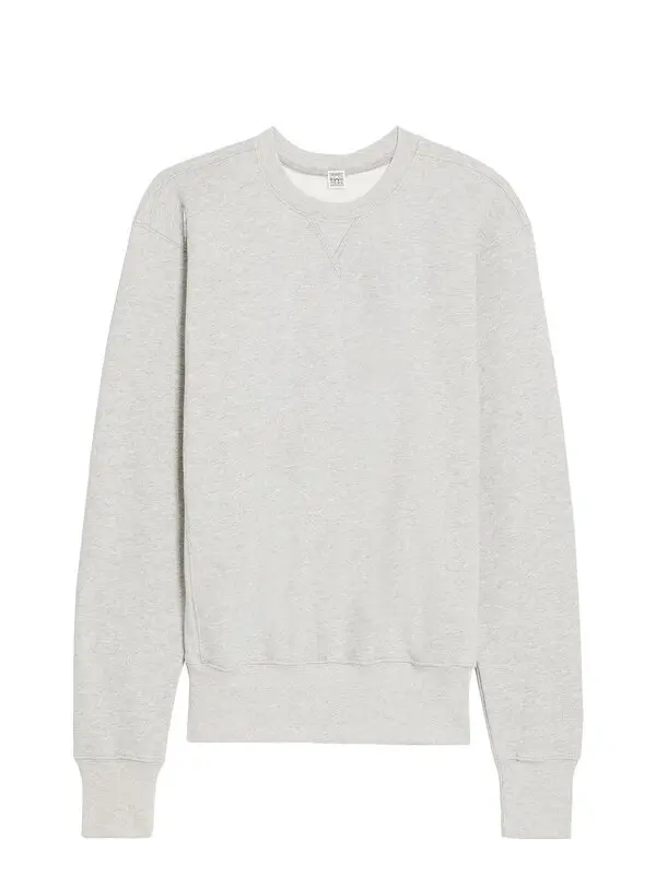 TOTEME Cotton-fleece Sweatshirt - Light Gray