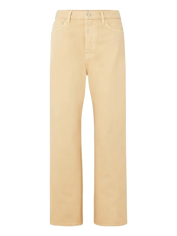 TOTEME Twisted Seam Mid-rise Straight-leg Jeans - Sand