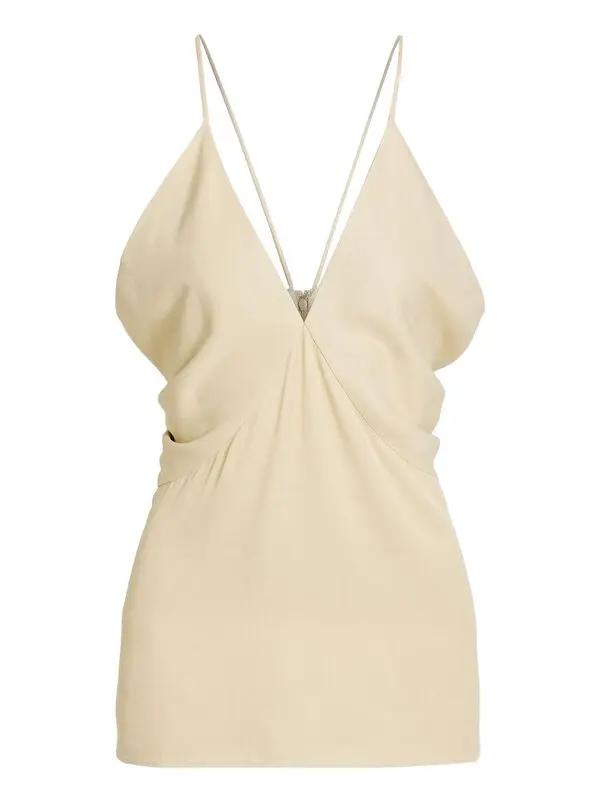 TOTEME Draped Satin-twill Camisole - Cream