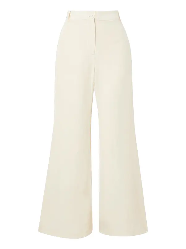 BY MALENE BIRGER Carass Cropped Flared Pants - Cream