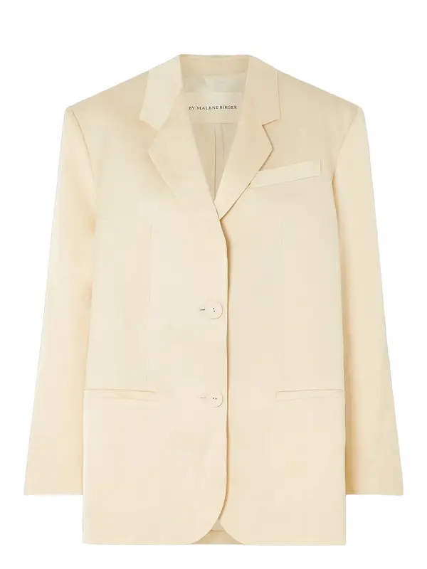 BY MALENE BIRGER Rosettan Wool-blend Blazer - Cream