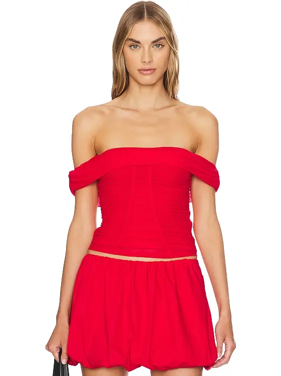 Majorelle Cara Top - Cherry Red