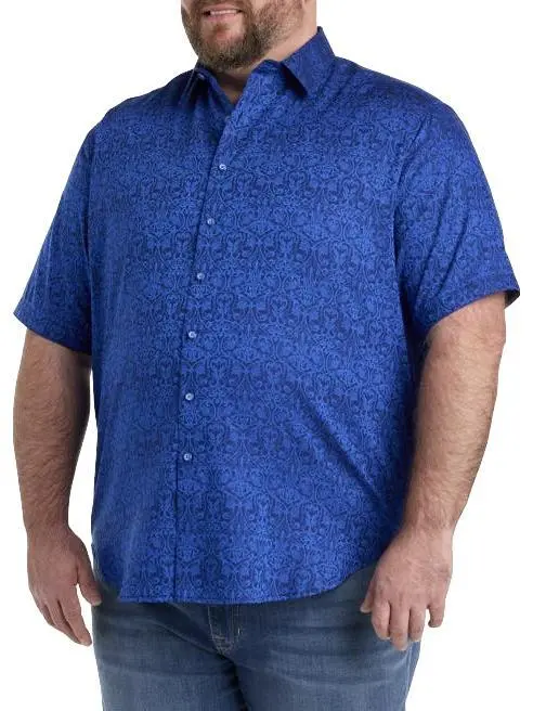 ROBERT GRAHAM DXL Big & Tall Luther Sport Shirt - Navy