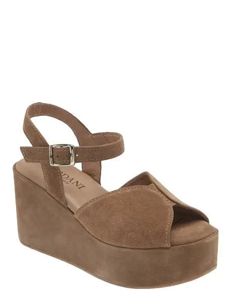 Cordani Jenna Wedge Platform Sandals - Crosta Fango