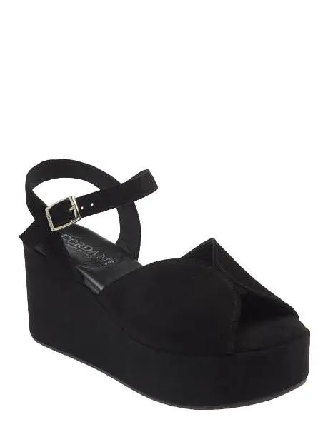 Cordani Jenna Wedge Platform Sandals - Crosta Nero