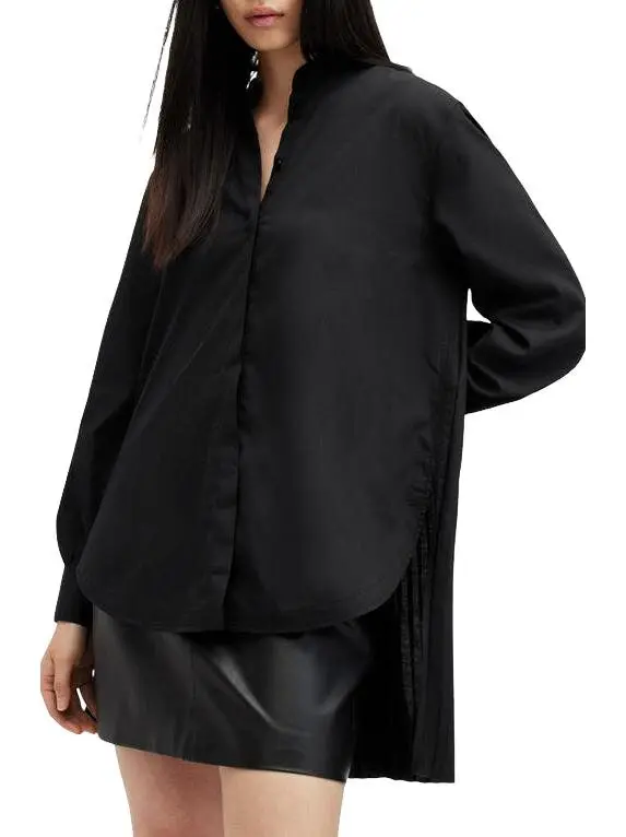 ALLSAINTS Percy Oversized Button-up Shirt - Black