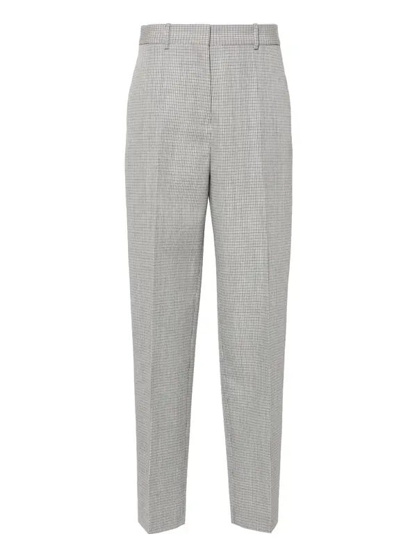 JIL SANDER Checked Tailored Trousers - Grey