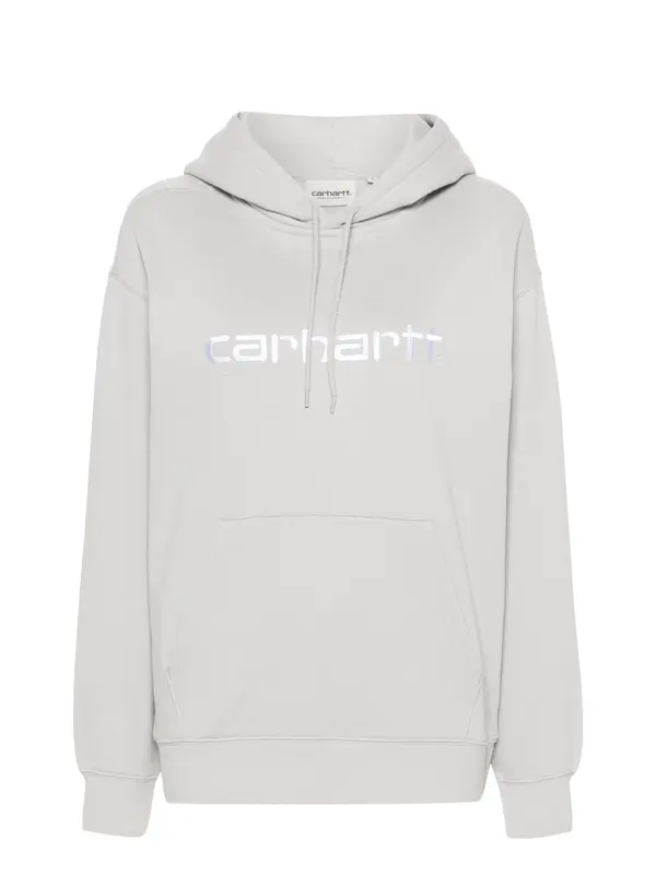 Carhartt Work In Progress Hooded Logo-embroidered Hoodie - Grey