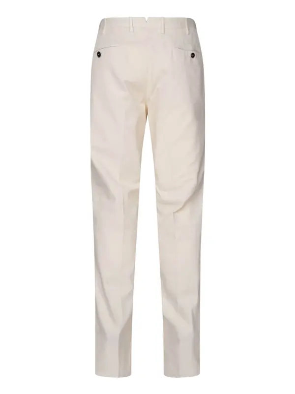 PT TORINO Mid-rise Cotton Chino Trousers - Neutrals