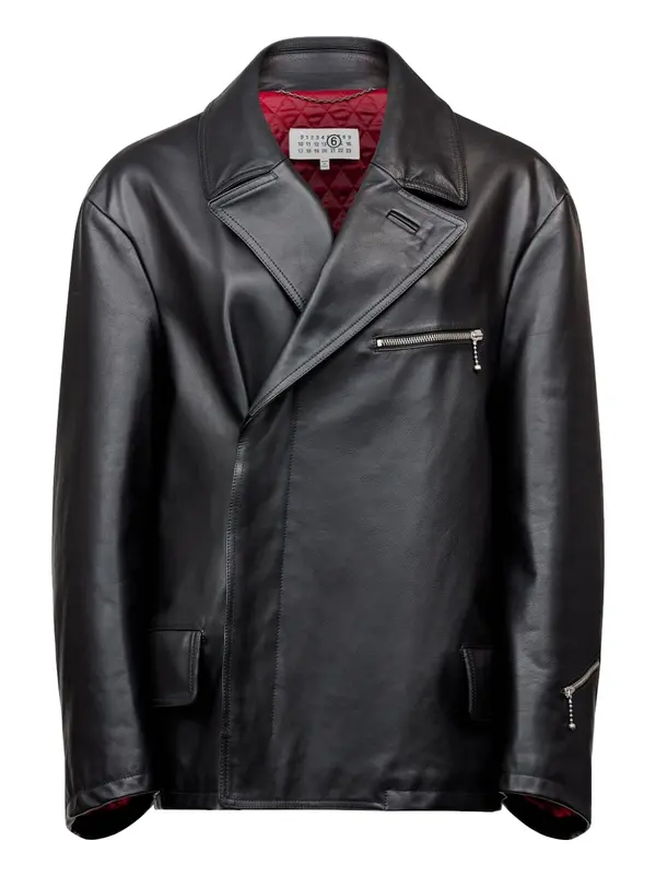 MAISON MARGIELA Zip-detailing Leather Jacket - Black