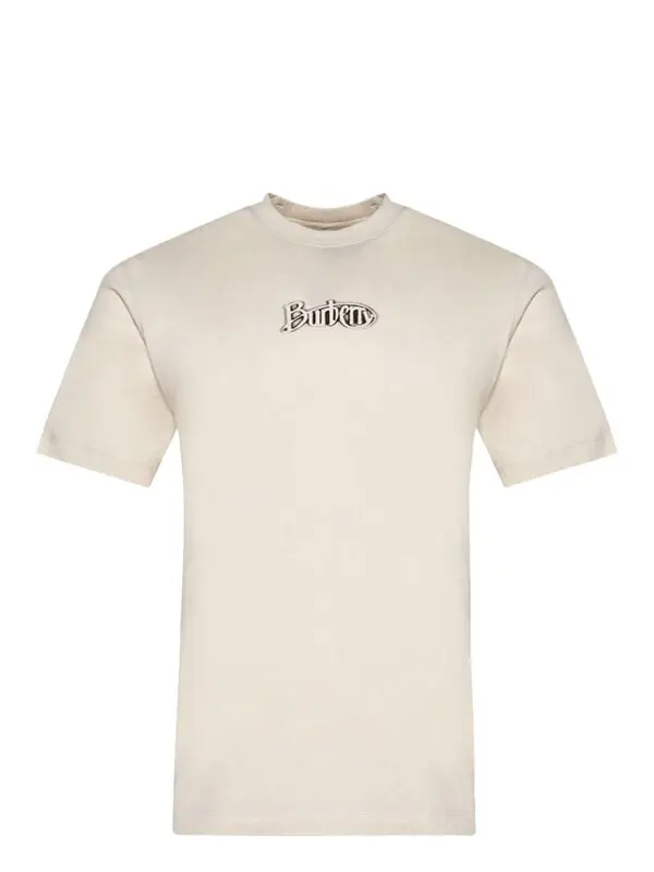 Burberry Logo Appliqué Cotton T-shirt - Neutrals