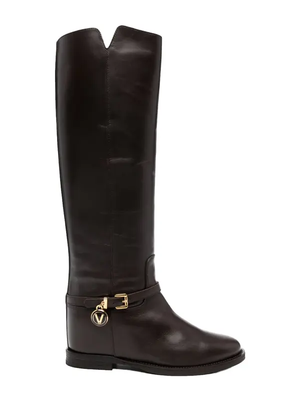 VIA ROMA 15 Logo-charm Boots - Brown