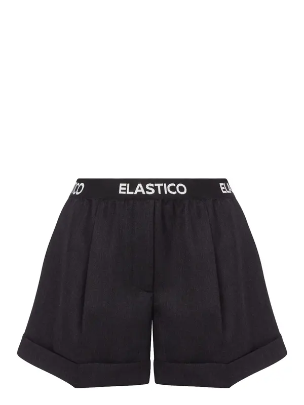 Moschino Pleat-detailing Virgin Wool Shorts - Grey