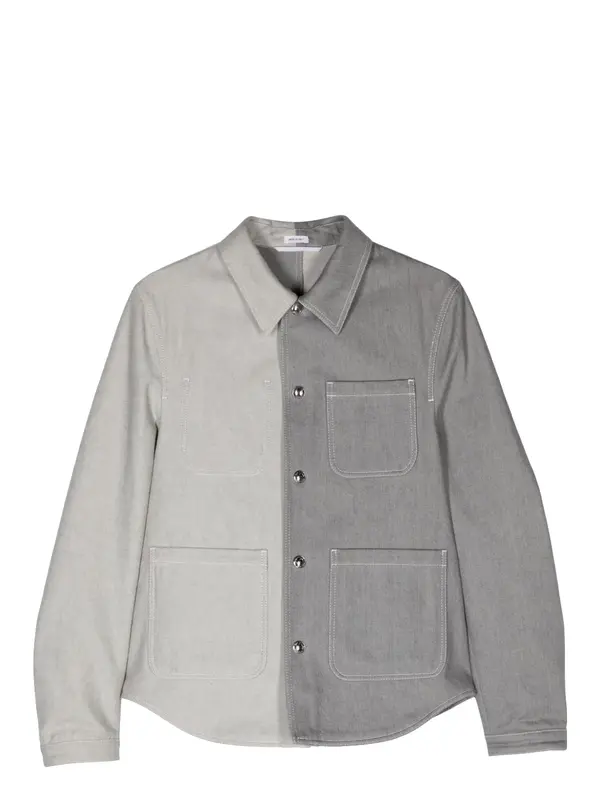 Thom Browne Utility Denim Shirt Jacket - Grey