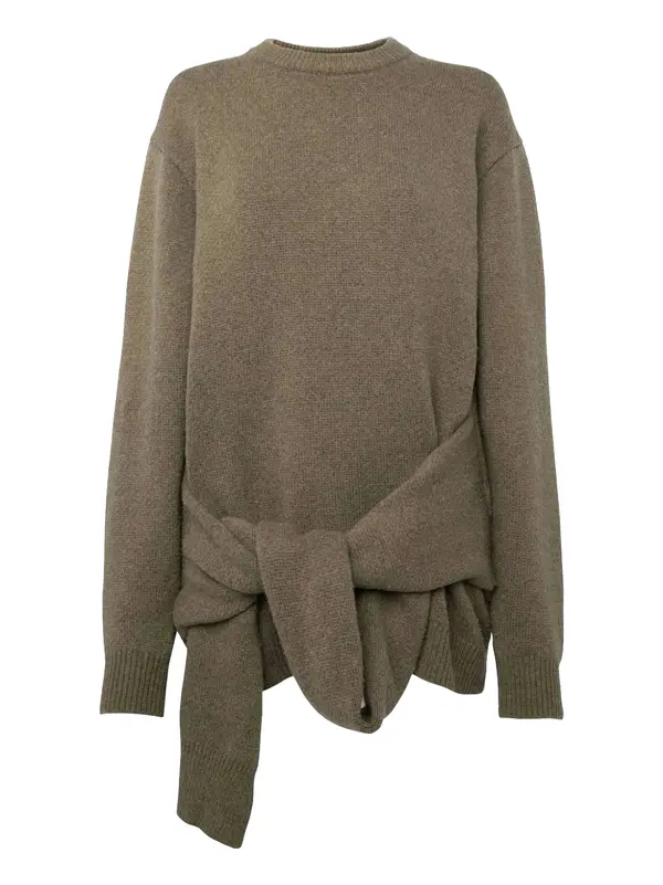 JW Anderson Tie-front Knit Sweater - Neutrals