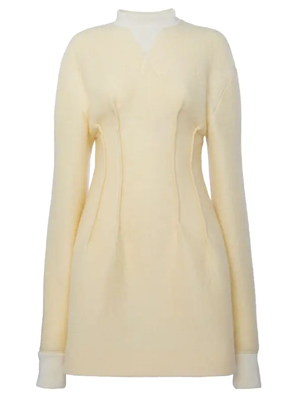 JW Anderson Long-sleeve Hourglass Dress - Yellow