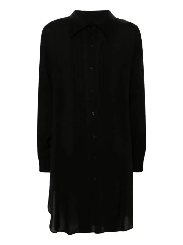 Yohji Yamamoto Pleat-detail Shirt - Black
