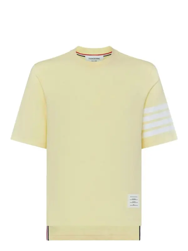 Thom Browne 4-bar Short-sleeve T-shirt - Yellow