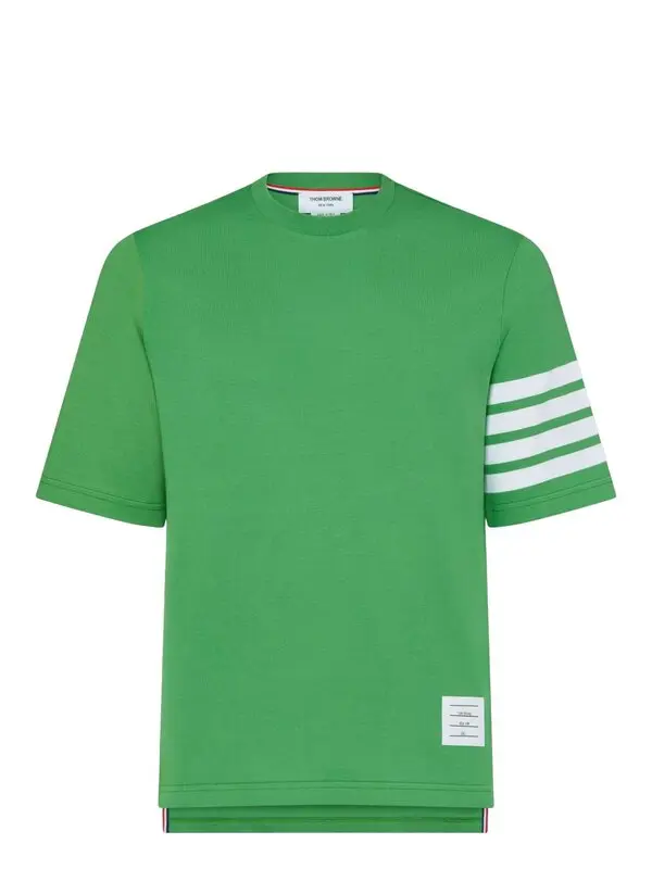Thom Browne 4-bar Round-neck T-shirt - Green