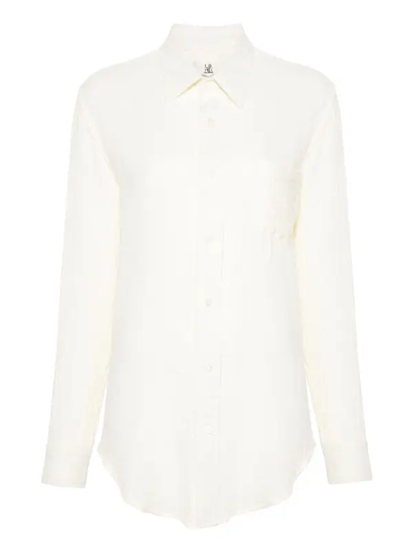 Denimist Boyfriend Cotton Shirt - Neutrals