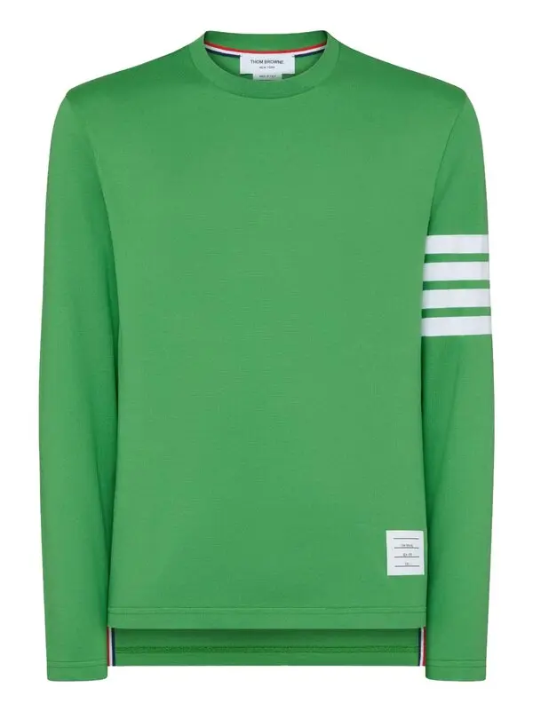 Thom Browne 4-bar Long-sleeve T-shirt - Green