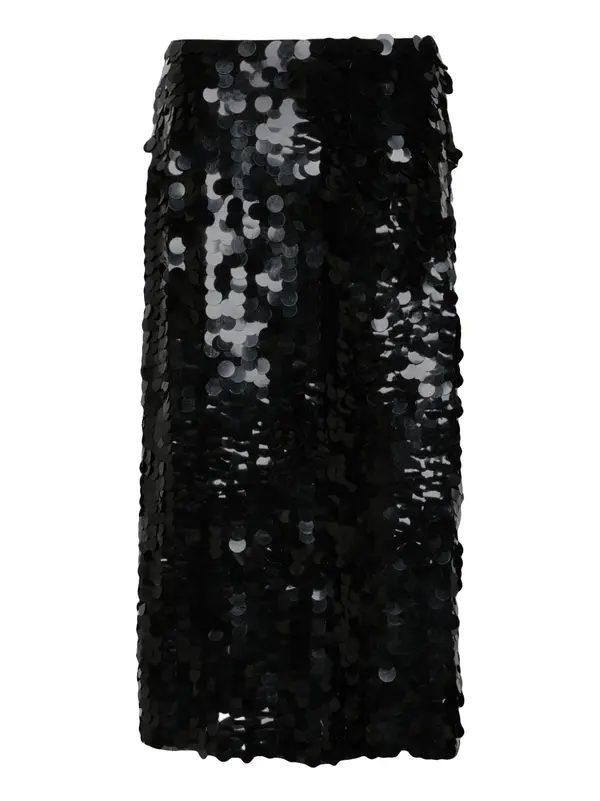P.a.r.o.s.h Sequined Midi Skirt - Black